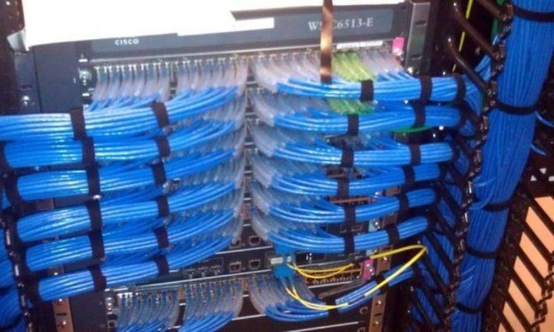 Rack para cabos de rede